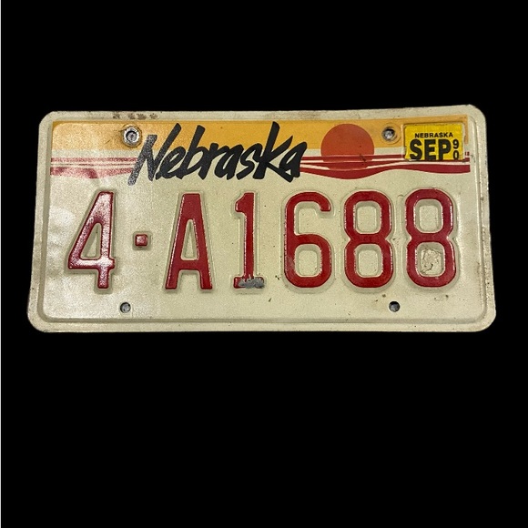 Other | Vintage 9s License Plate Nebraska Cornhusker Automotive Decor ...